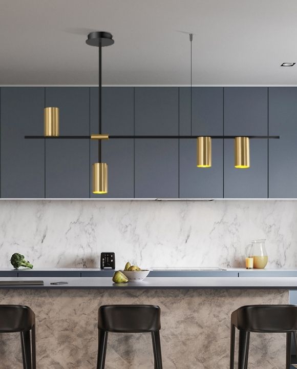 Henzo 4 LED Gold And Black Pendant Lamp | New Arrival – TONG GING ...